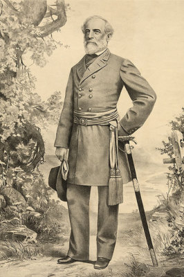 CONFEDERATE COMMANDER ROBERT E. LEE LITHOGRAPH 12x18 GLOSSY PHOTO PRINT ...