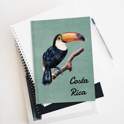 Costa Rica Toucan Bird - Travel Journal - Hardcover Ruled Line Notebook ...