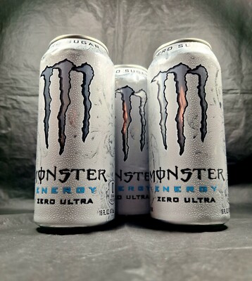 MONSTER ENERGY RARE FLAVOR ZERO ULTRA DRINK 16 FL OZ Size 3 CAN | eBay