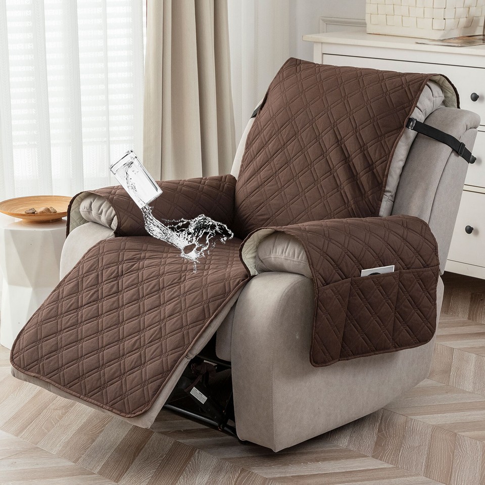 100% Waterproof Recliner Chair Cover Non Slip Recliner Covers for ...