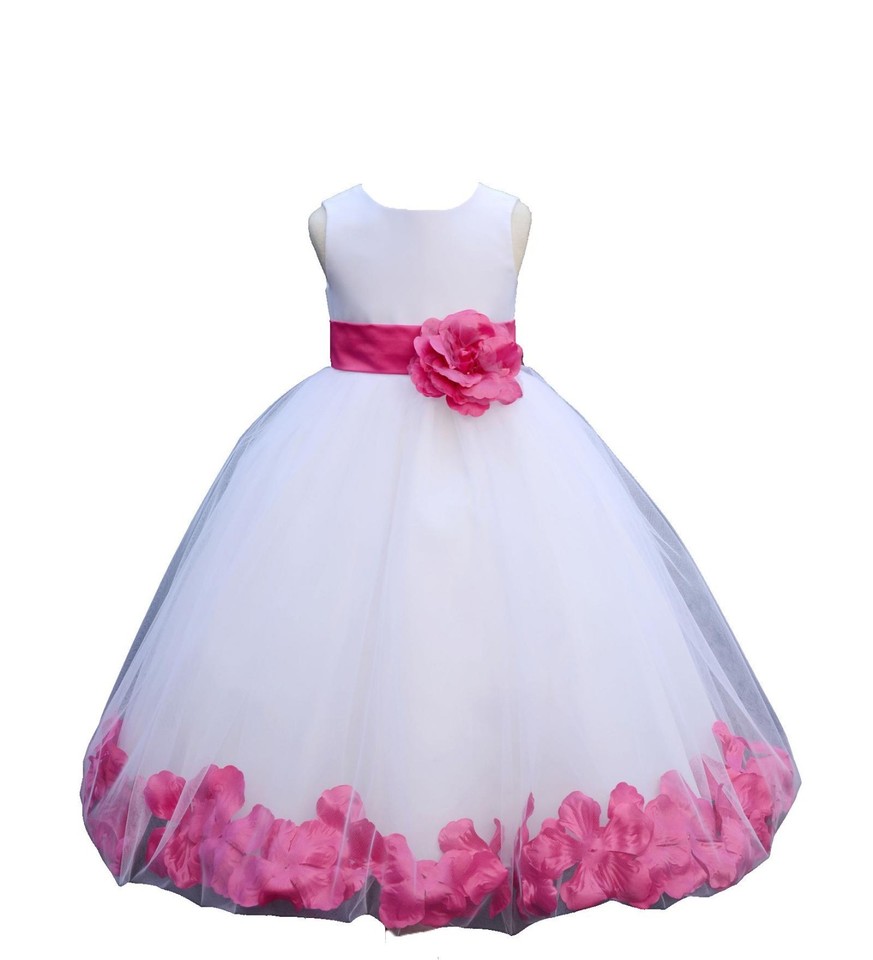 Wedding Flower Girl Dress Birthday Girl Dresses Gradation Pageant Rose ...