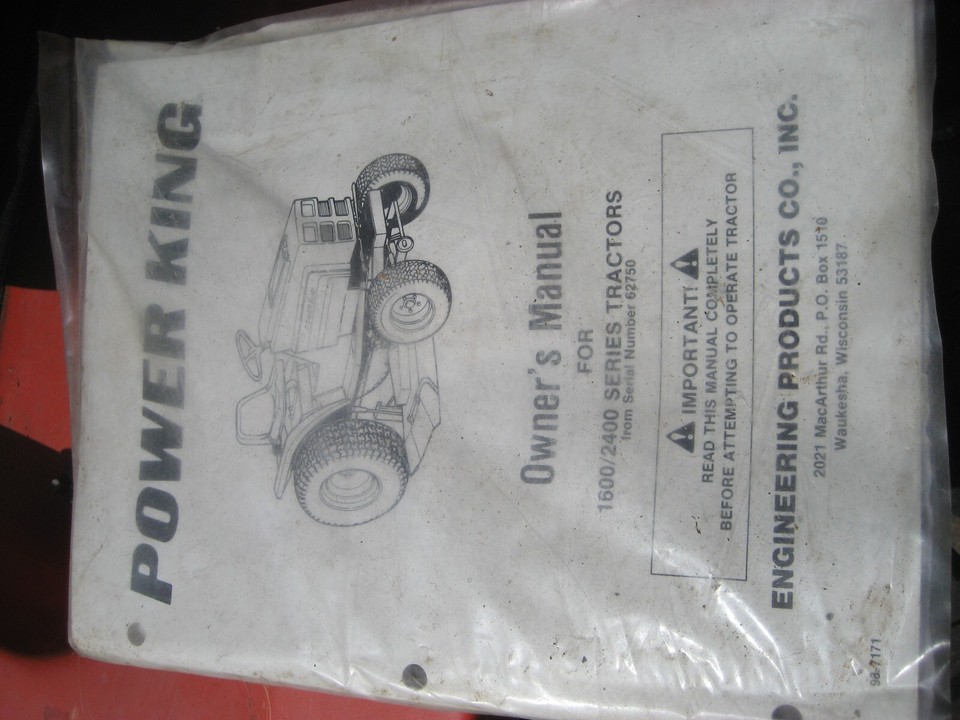 Power King 1617 60" Lawn Tractor w Manual, Spares, Ready to Cut | eBay