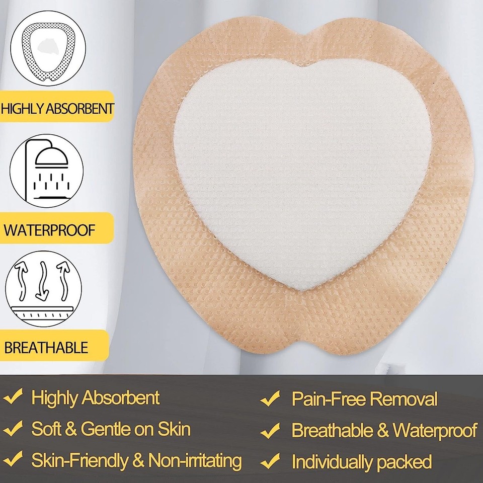 10x Sacrum Sacral Silicone Foam Dressing 7x7'' Bordered Self Adhesive ...