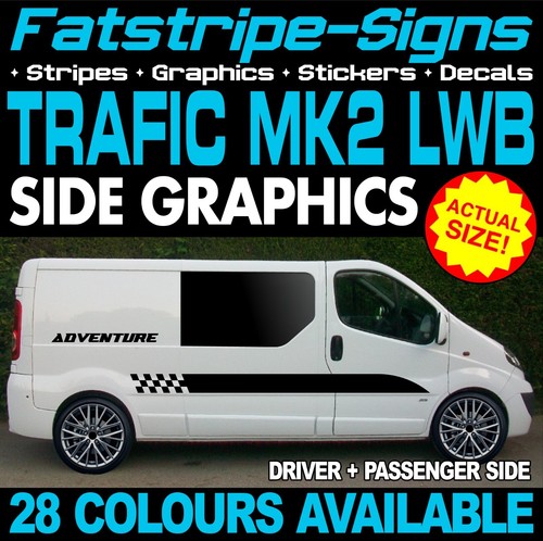 to fit RENAULT TRAFIC LWB GRAPHICS STICKERS STRIPES DECALS CAMPER VAN ...