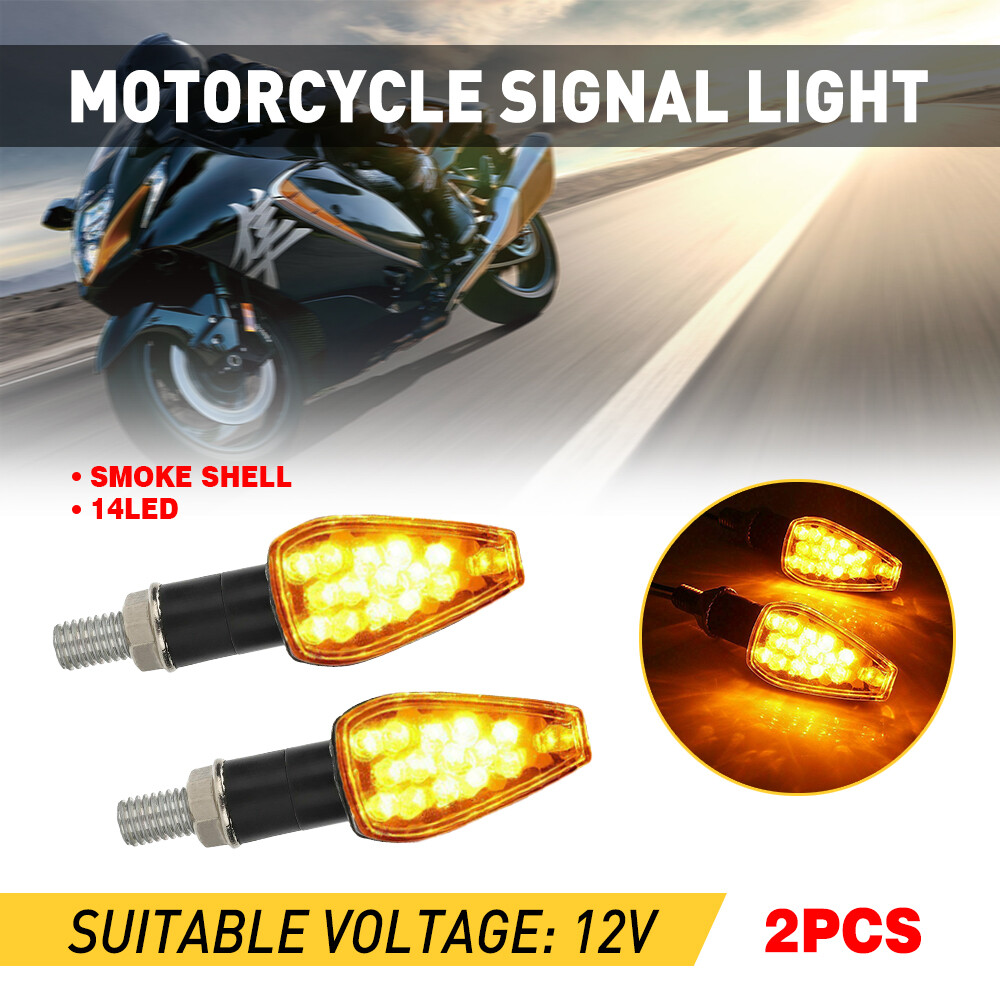 Motorcycle Dirt Bike Dual Sport Supermoto Turn Signal LED Amber Light ...