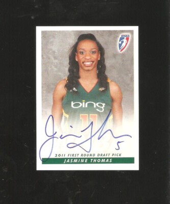 jasmine thomas 2011 rookie autograph,duke,oakton,hs,vienna,fairfax,va ...