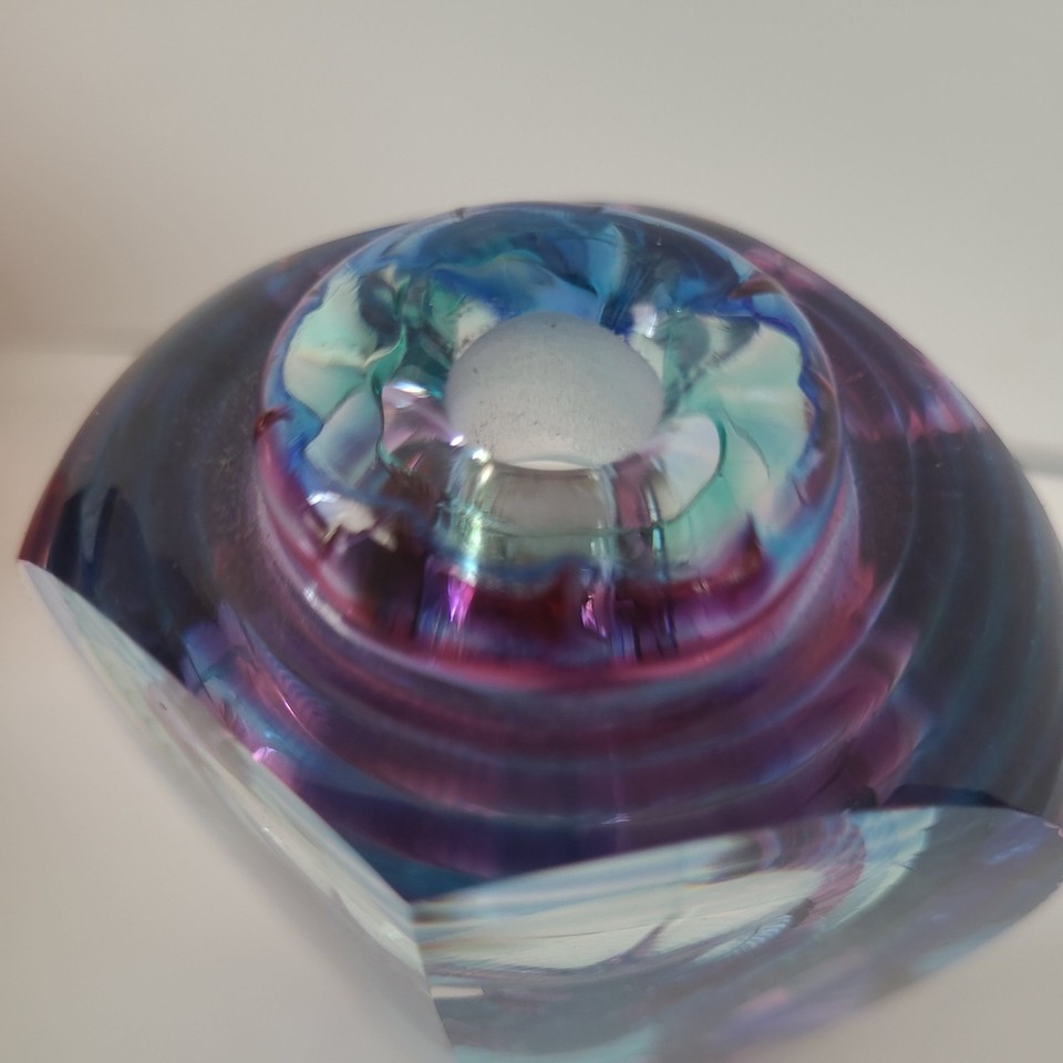 Faceted Kit Karbler & Michael David Glass Perfume Bottle Signed ...