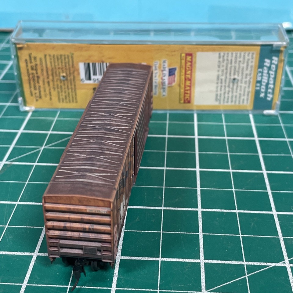New! N-Scale MT 025-44-436 50’ Rib Side Box Car BN Ex Railbox Weathered ...
