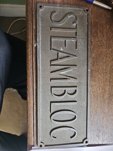 Bronze Steambloc Steam Ship Engine/ Boiler Plate | eBay UK