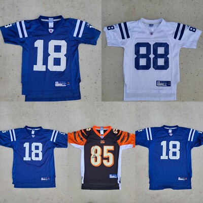 Vintage Reebok NFL Jersey Mixed Lot Of 5 Youth Sized Colts & Bengals ...