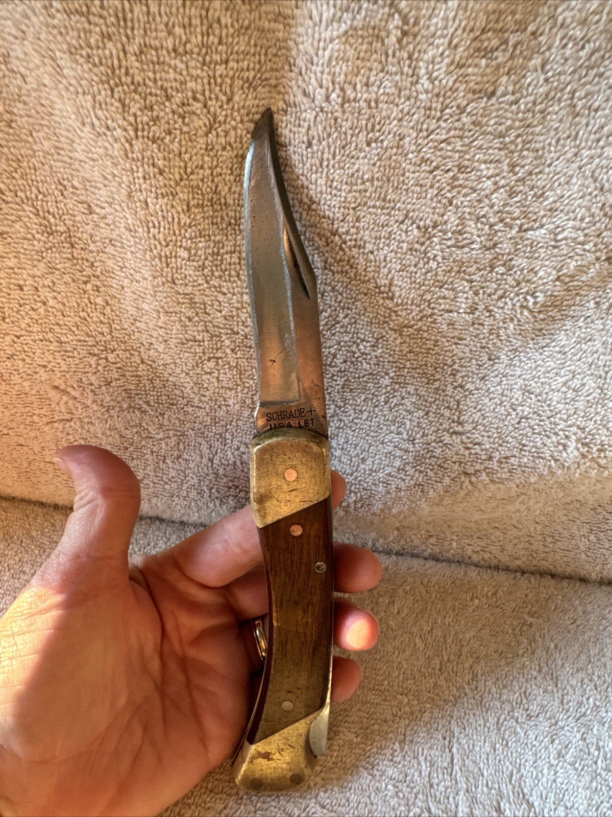 VINTAGE SCHRADE + LB7 FOLDING KNIFE - USA | eBay