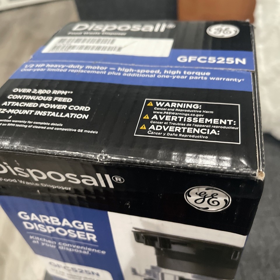 Disposall-Food Waste Disposer-Garbage Disposer (GFC525N), 1/2HP ...
