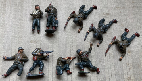 Vintage 1950s Timpo 54mm Hollow Cast Lead U.S. WW2 Soldiers for Repair ...
