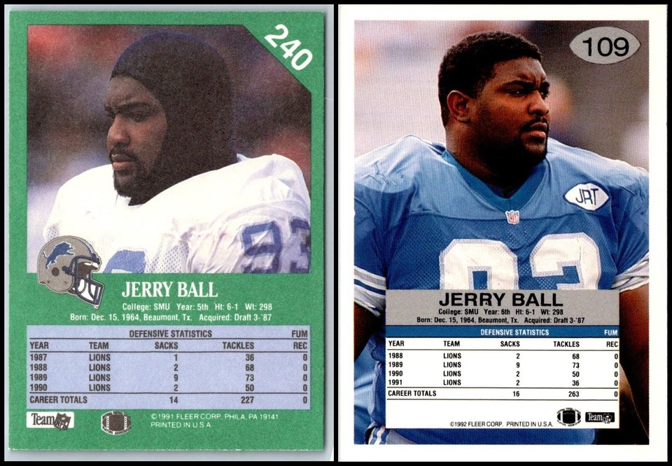 Fleer Jerry Ball (2) Card Lot - Last Call – Scoop It Up Before It ...