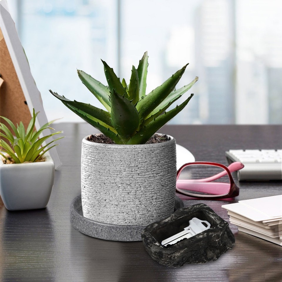 Fake Stone Key Hider Hide A Key Outdoor Hider Stone Shaped Key Hider ...