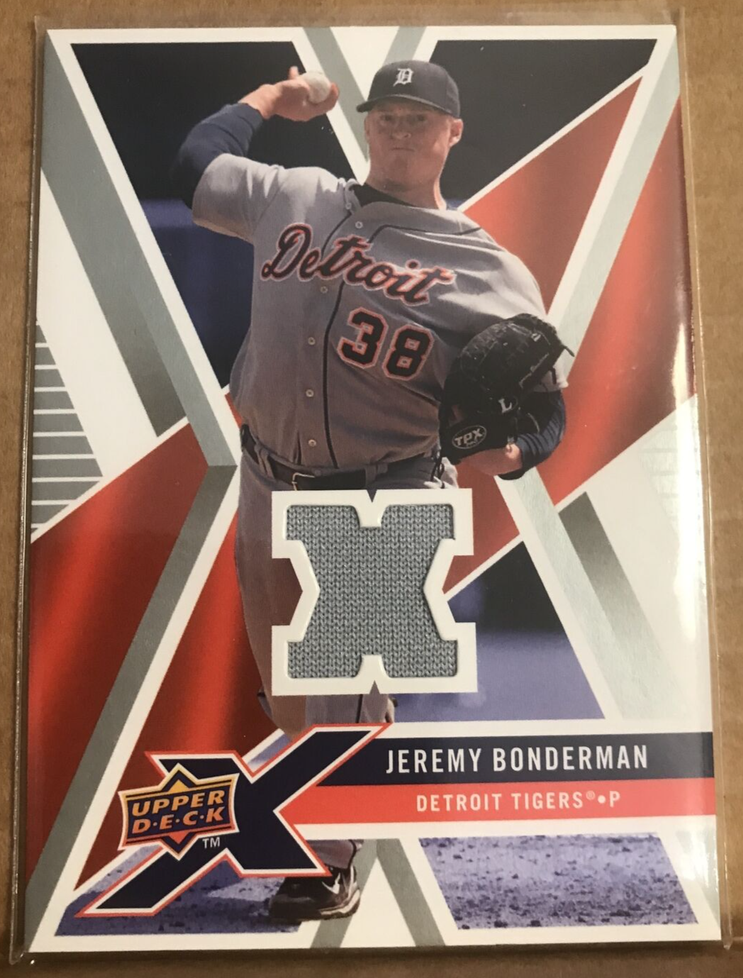 Jeremy Bonderman 2008 Upper Deck X Memorabilia Card #UDXM-BO Detroit ...