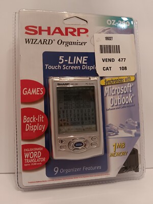 Sharp Wizard Organizer PDA OZ-290HII Electronic NEW Sealed USB ...