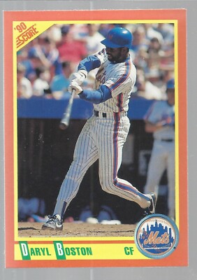 Daryl Boston Mets 1990 ML Baseball Score Card # 47T Lot of 25 Great for ...