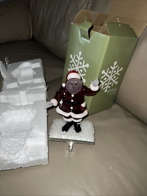 Kirklands 3D Jolly Red Santa Claus Acrylic Stocking Holder Christmas | eBay