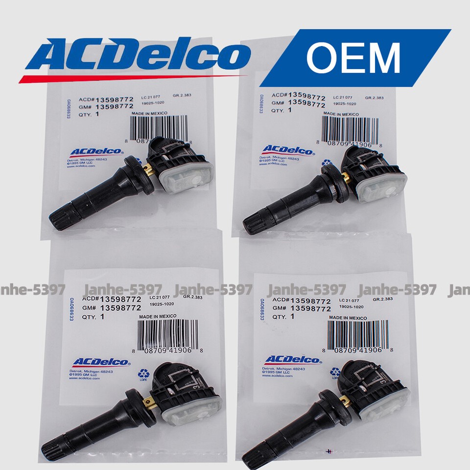 4 Pack- Genuine 13540601 TPMS Tire Pressure Sensor for GMC Chevy Buick ...