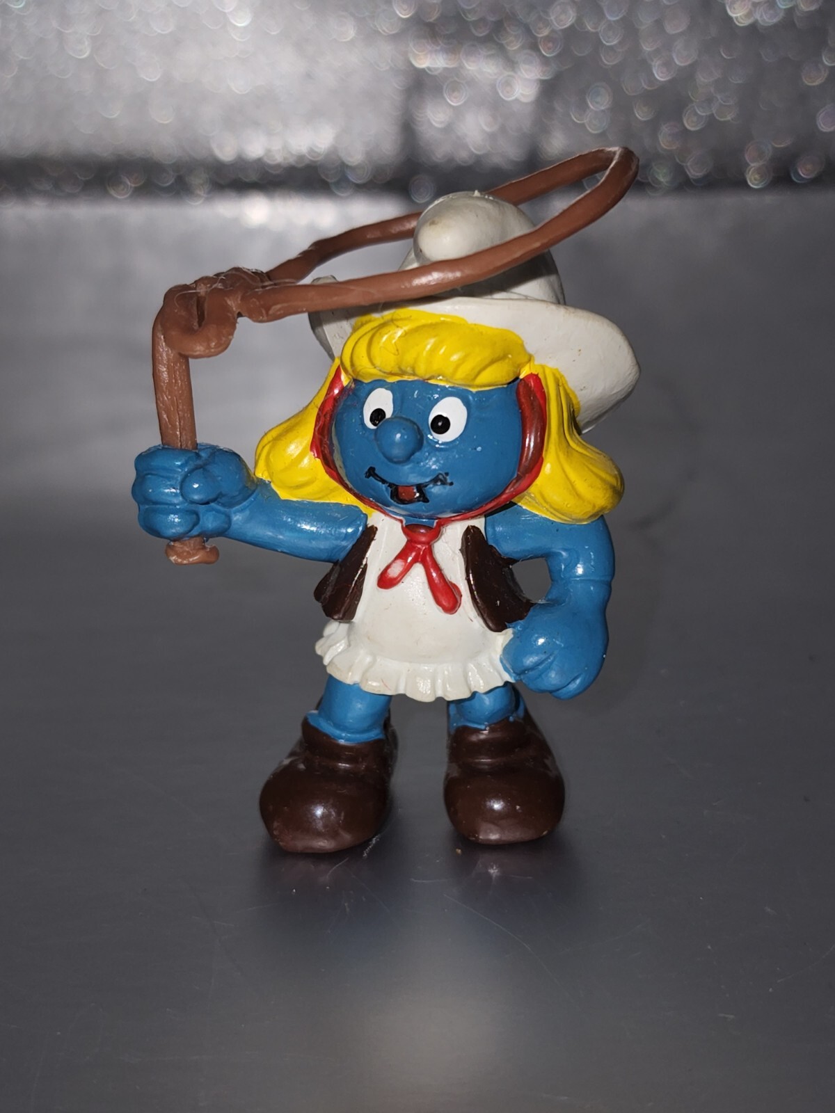 Smurfs 20147 Cowgirl Smurfette Vintage Smurf Figure PVC Toy 80's ...