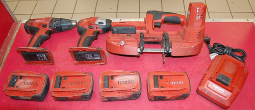 Hilti Band Saw SB 4-A22, Drill SFC 22-A & Impact SIW 6AT-A22 4 ...