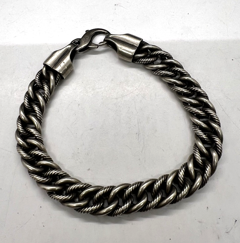 James Avery Sterling Silver Bold Twisted Link Cord Bracelet Men’s Heavy | eBay