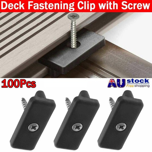 100Pcs Deck Fastening Clip Decking Hidden Fixing Fasteners Composite ...