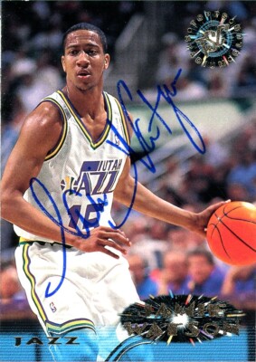 1996-97 Topps Stadium Club JAMIE WATSON Signed Card autograph AUTO jazz ...