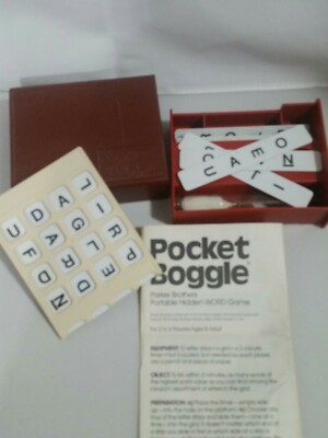 1980 Pocket Boggle-Milton Bradley-Travel Game-complete with all parts ...