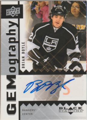 Brian Boyle 2009 UD Gemography autograph auto card GBB | eBay