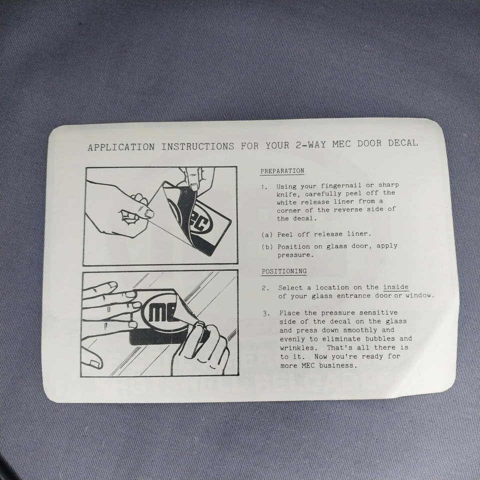 MEC Shells Reloading Gun Ammunition Ammo 2-Way Door Dealer Decal ...