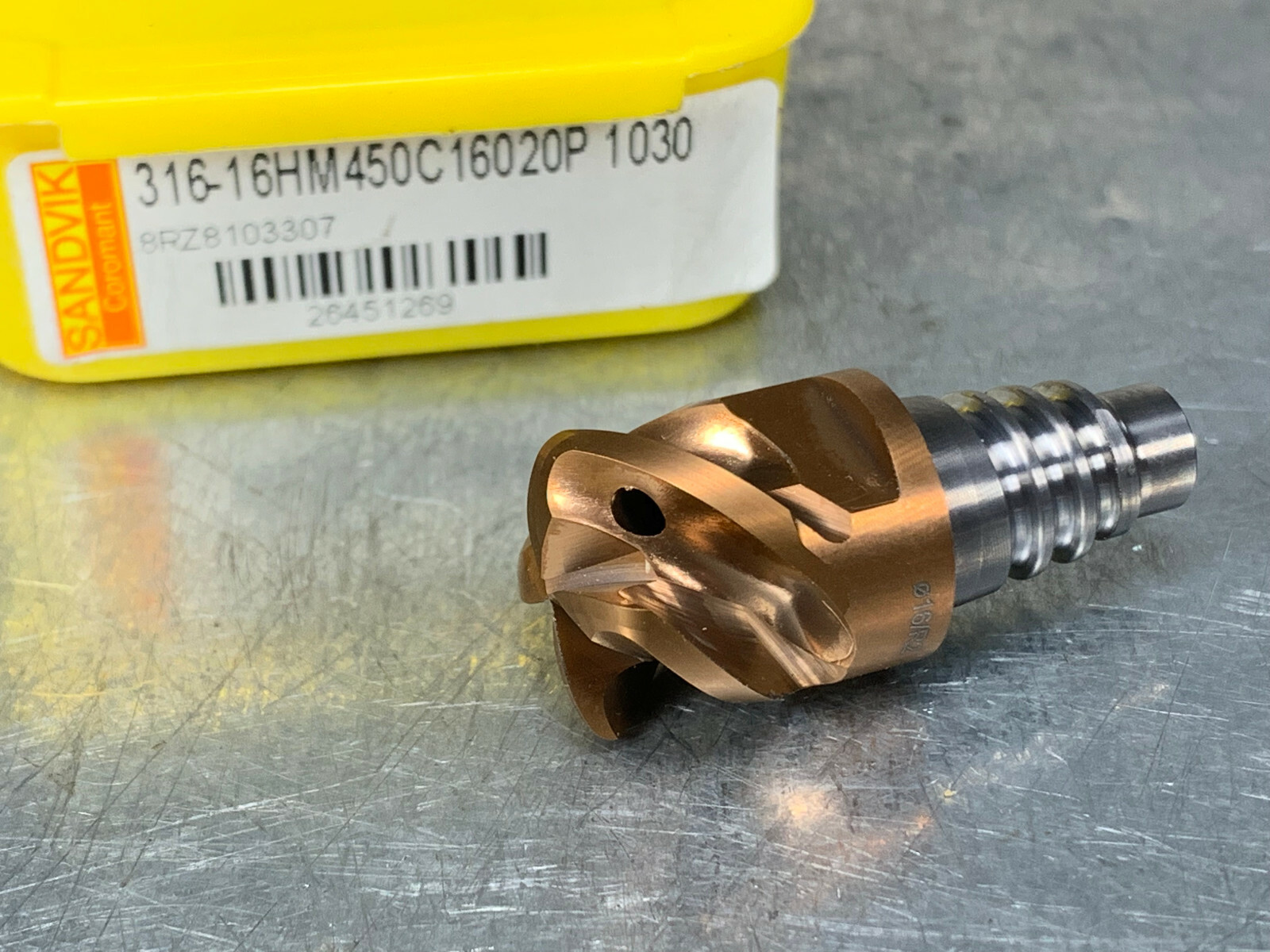 Sandvik 316-16HM450C16020P 1030 Carbide Head 16mm, Coolant Fed ...