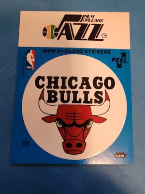 1976-78 Fleer NBA Hi Gloss Sticker CHICAGO BULLS JAZZ Trading Card ...