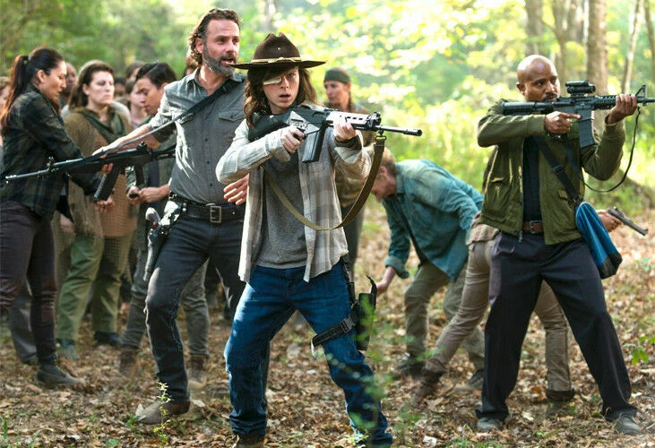 Walking Dead Carl And Rick Shooting