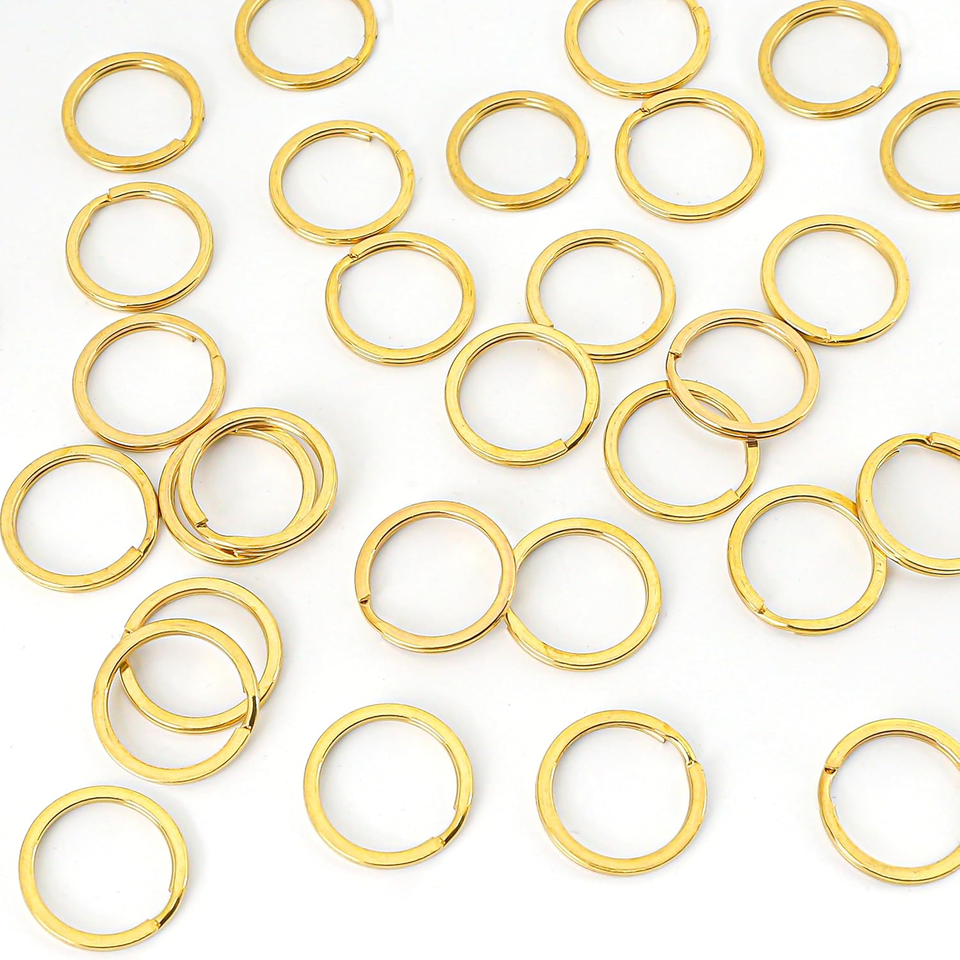 20 PCS Brass Flat Split Key Rings, 25mm (1") Diameter, Solid Brass Keyrings for | eBay