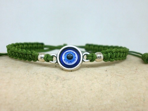 Bracelet Amulet " Eye Turkish " Plaited Enhilo Green | eBay