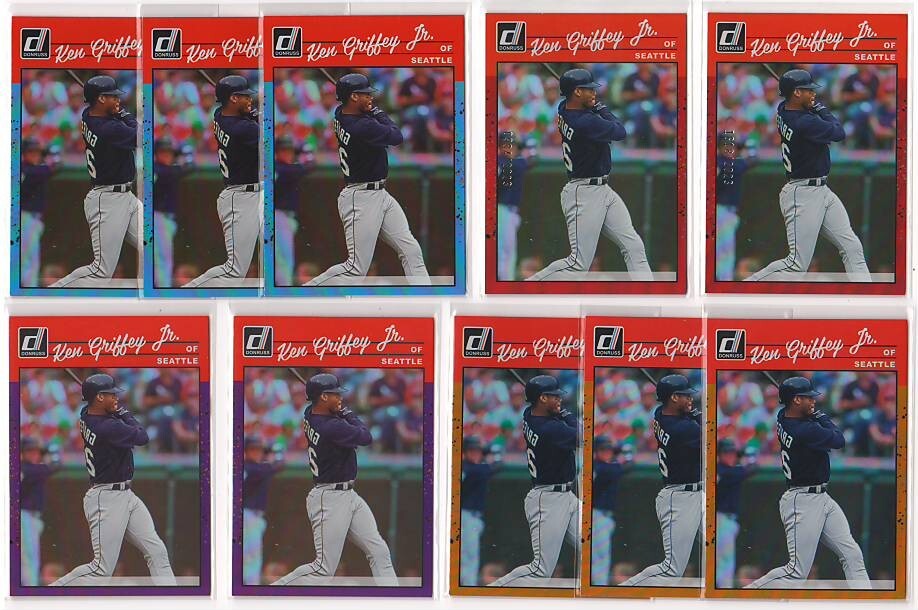 x10 Ken Griffey Jr 2023 Donruss #260 ALL Holo Parallel lot Red SN ...