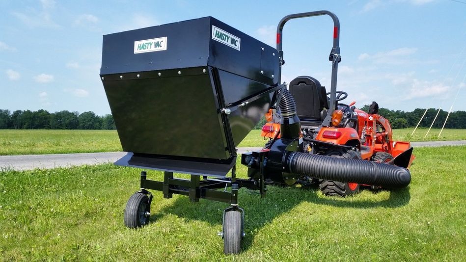 Hasty Vac 3 Point PTO Lawn Vacuum Leaf Bagger Tow Behind Cart Dump From ...