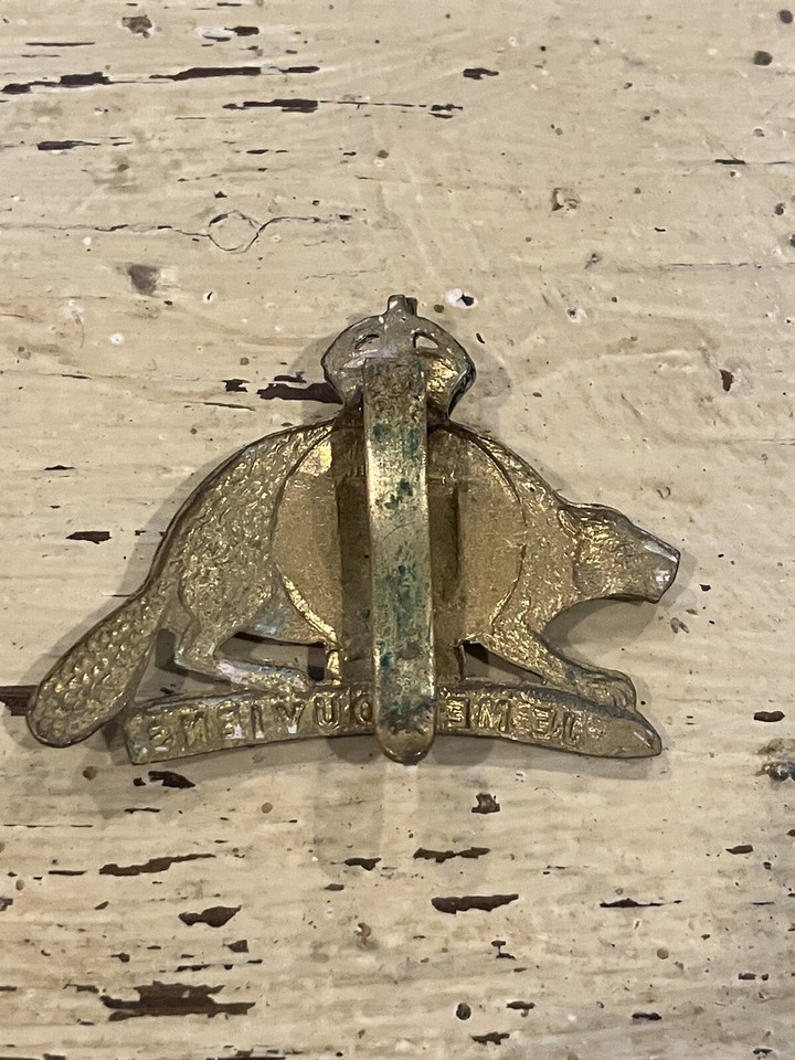 WWII Royal 22 Regiment The Van Doos Cap Hat Badge Beaver | eBay