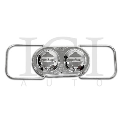 Chrome Steel Oval Shaped Dual Bail Master Cylinder Cover For Chevy GM ...