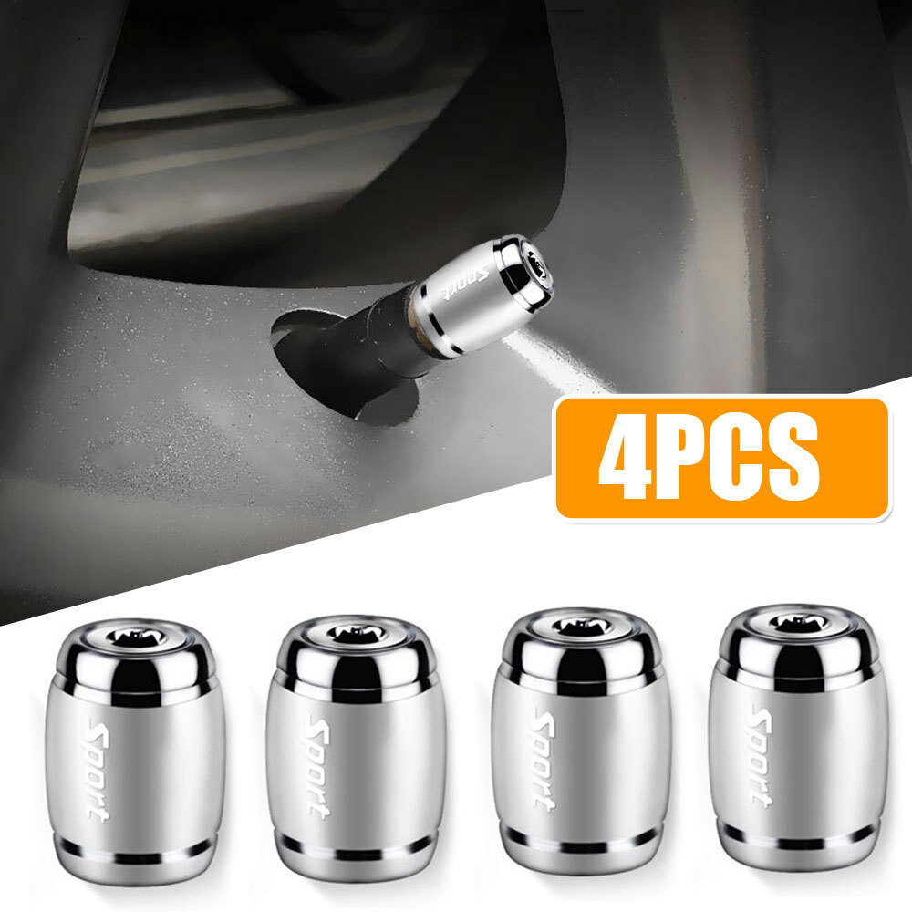 4pcs Anti-theft Sport Car Tire Valve Caps Wheel Tyre Stem Air Covers ...