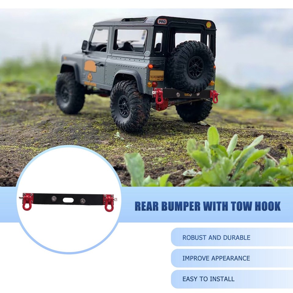 Metal Rear Bumper with Tow Hook for MN D90 D91 D99S MN90 MN99S 1/12 RC ...