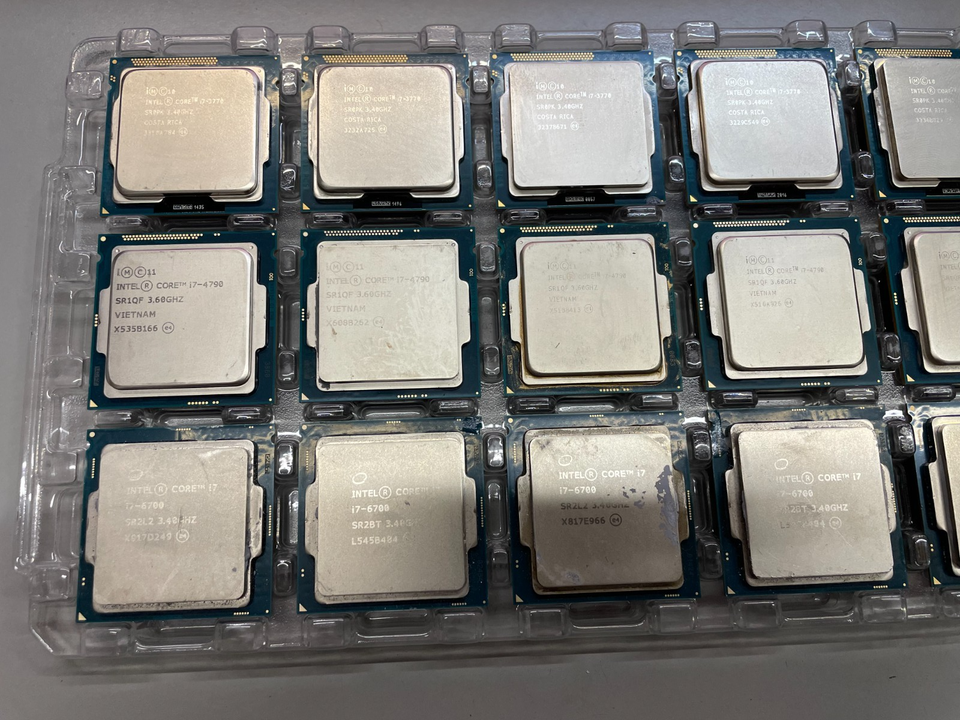 LOT OF 21 INTEL CORE I7 CPU DESKTOP PROCESSORS - 3RD GEN/8TH GEN SEE ...