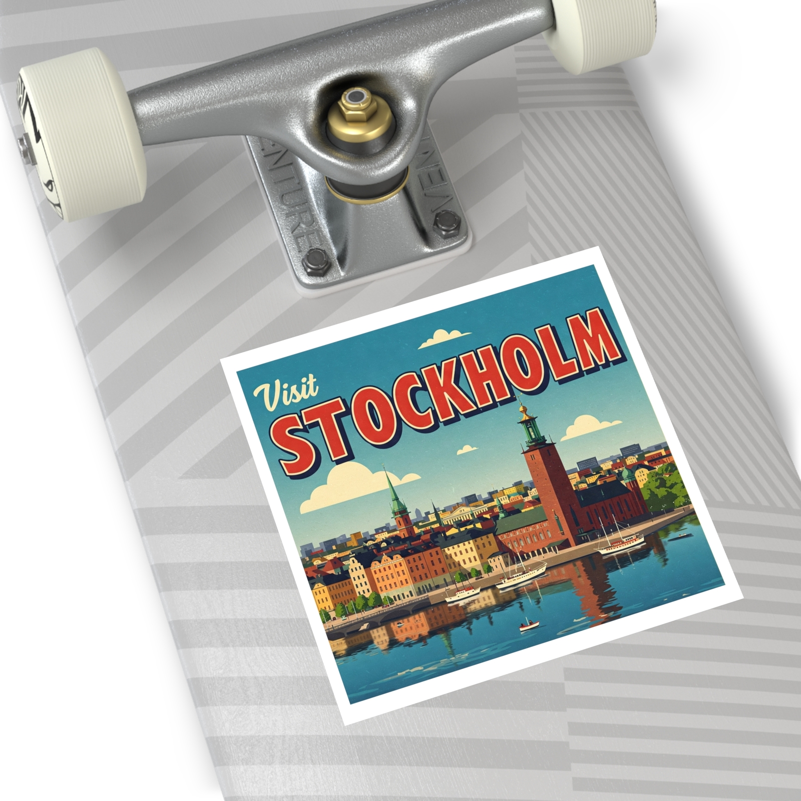 Stockholm Sweden, Vinyl Stickers, Retro Style, Travel Decals, Laptop ...