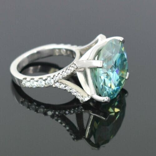 10 Ct Blue Treated Diamond Ring Great Shine And Luster VVS1 Certified ...