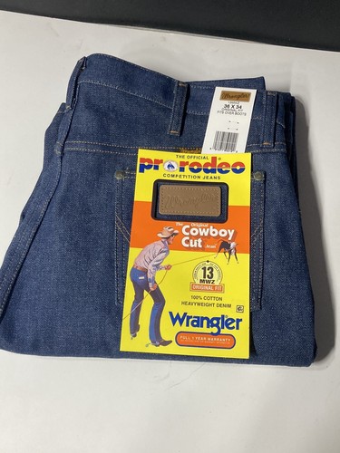 WRANGLER Vintage Men Pro Rodeo Cowboy Cut Rigid Jeans 36X34 NWT | eBay
