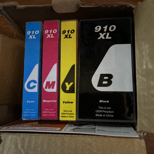 4PK BCMY 910XL Ink Replacement For HP 910 OFFICEJET PRO 8020 8024 8025 ...