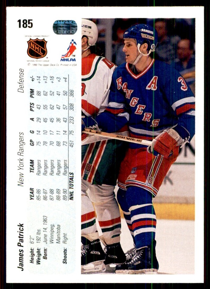 1990-91 Upper Deck James Patrick Hockey Cards #185 | eBay