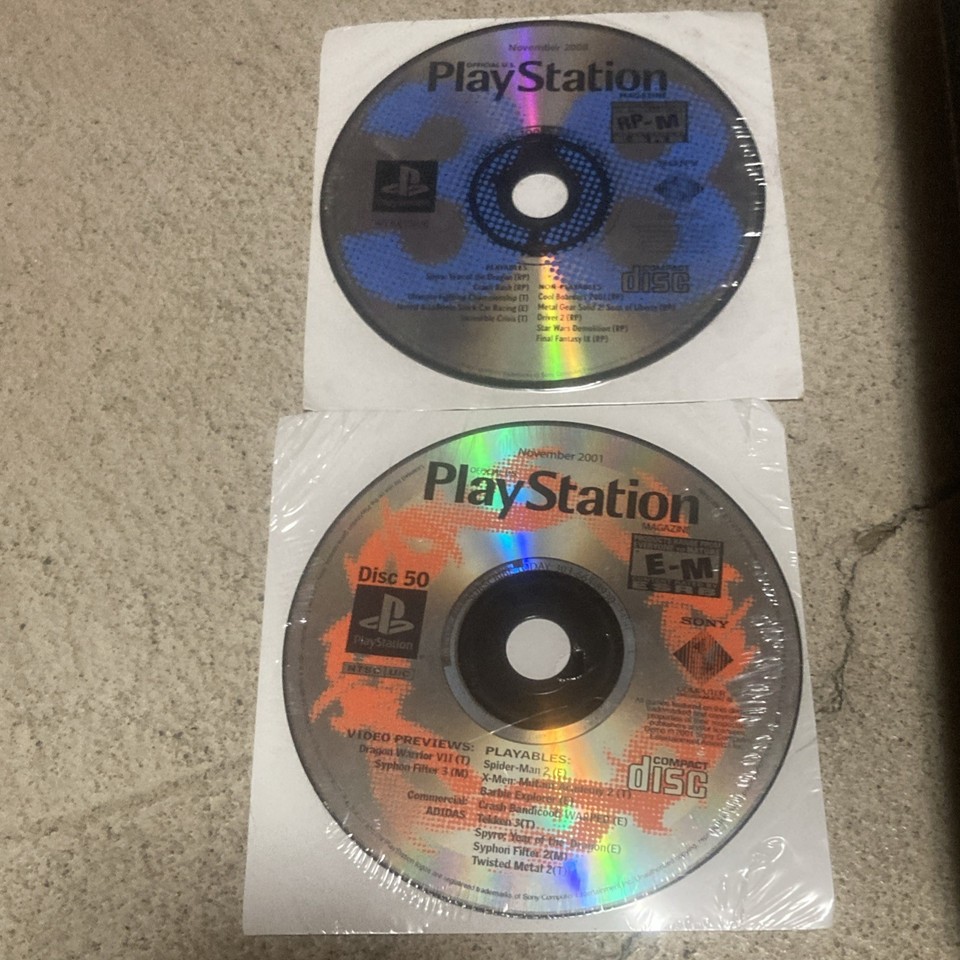 Lot of 28 Vtg Video Demo Discs PS1 PS2 (PSM, PLAYSTATION MAG, ETC) | eBay